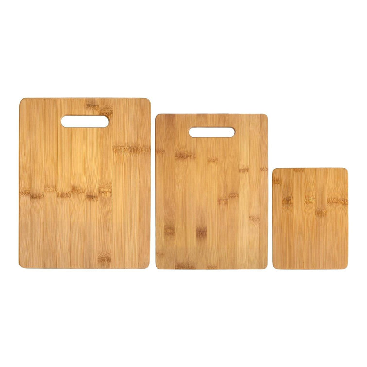 Elaine Mercure 3-Piece Bamboo Cutting Board Set; 3 Assorted Sizes Of Bamboo Wood Cutting Boards ...